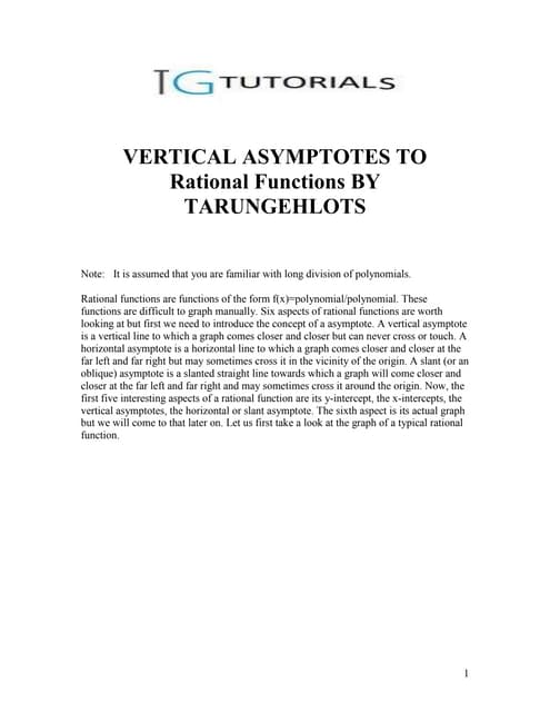 COT 1 - GENMATH - INTERCEPTS ZEROES AND ASYMPTOTES.pptx | Physics | Science