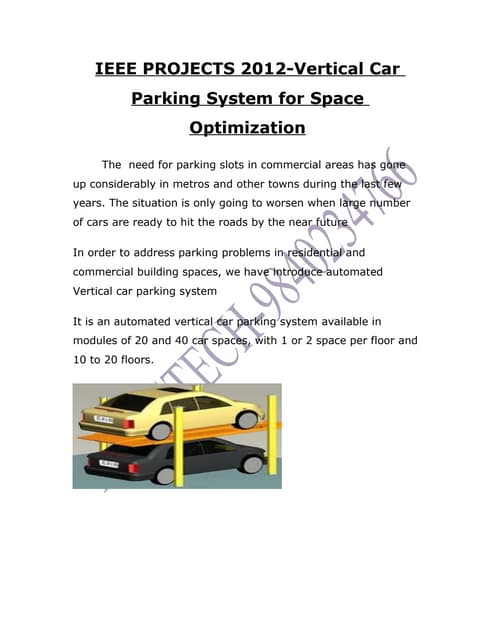 Vertical Parking Solutions | PDF