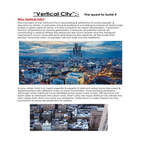 Vertical Cities | PDF