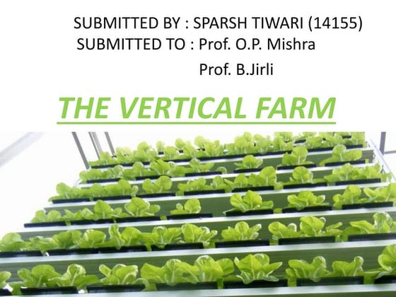 Vertical farming | Agricultural Vertical | PPT