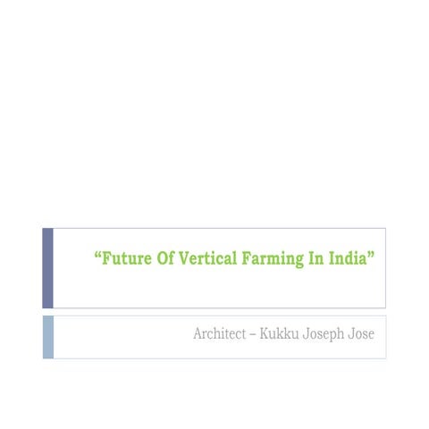 Vertical farming concepts | PPT