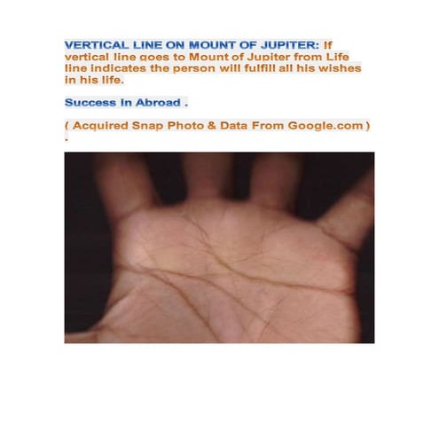 Vertical line on mount of jupiter. | DOCX