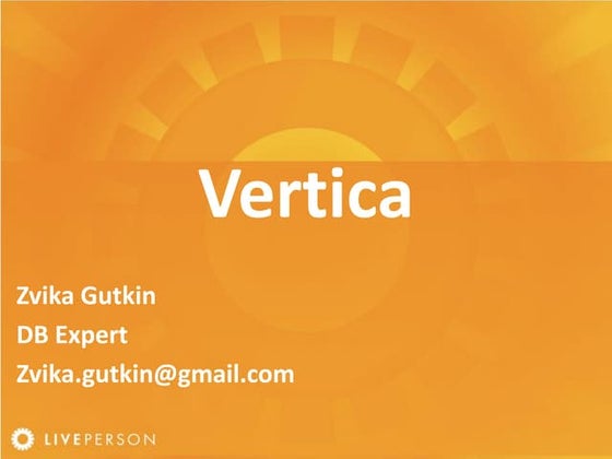 HP Vertica basics | PPT