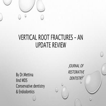 Vertical root fractures | PPTX