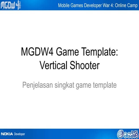 MGDW4 Game Template: Vertical shooter | PPTX