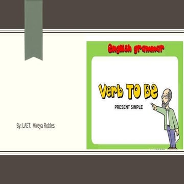 Verb "to be" present simple | PPTX