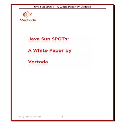 Java Sun SPOTs Overview | PDF