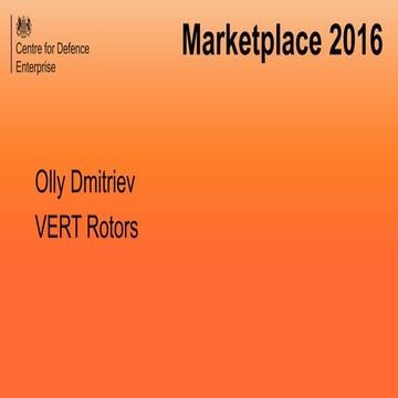 CDE Marketplace 2016: VERT Rotors | PDF