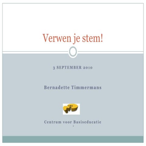Verwen je stem | PDF