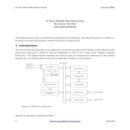 Very simple microprocessor | PDF