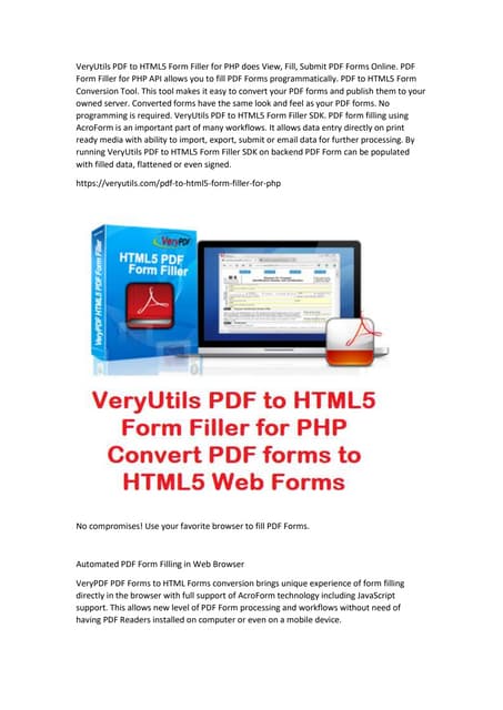 Veryutils Pdf To Html5 Form Filler For Php Does View Docx