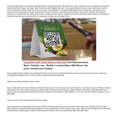 VeryUtils QR code menu.docx
