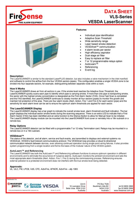 very early smoke detection apparatus system - Vesda | PPTX | Lung and ...