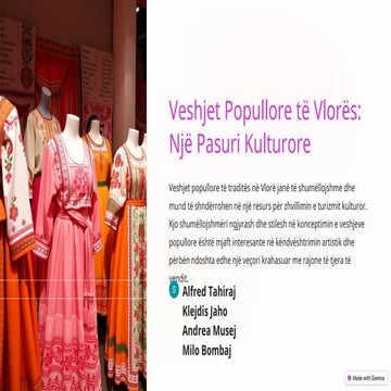 Veshjet kombetare shqiptare | PPTX