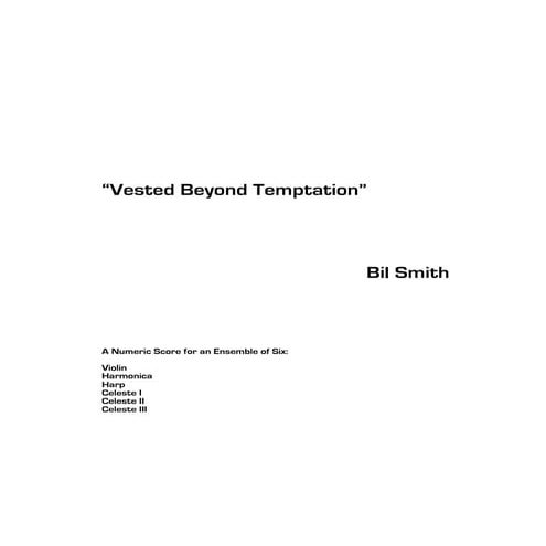 "Vile" Music Score Bil Smith Composer for Two Instruments | PDF
