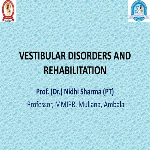 Physiology of equilibrium & balance | PPT