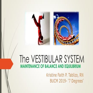 Vestibular system -Maintenance of Balance and Equilibrium | PPTX