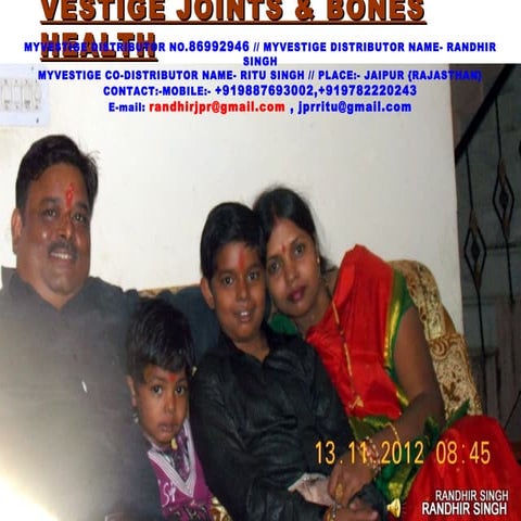 *Vestige* *Joints* & *Bones* *Health* BY RITU SINGH | PPT