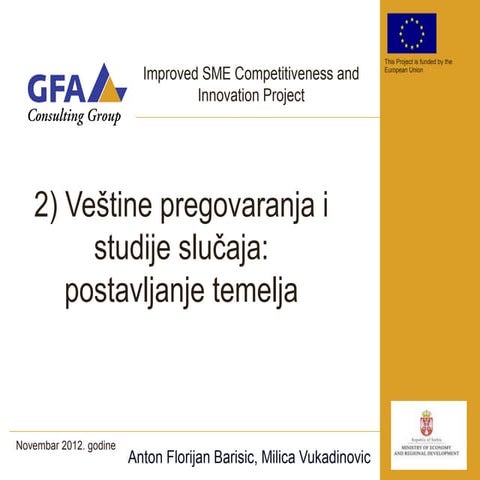 Saradnja i komunikacija sa EU - Vestine pregovaranja i studije slucaja | PPT