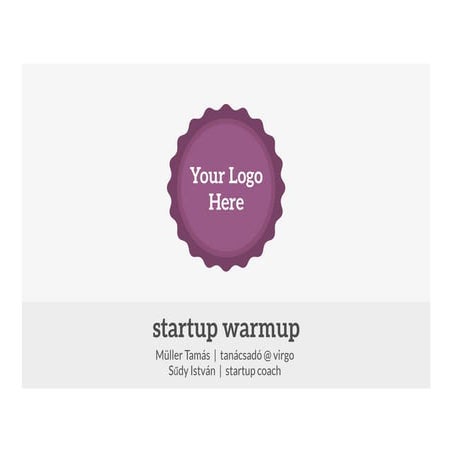 Veszprem meetup startup-warmup | PDF