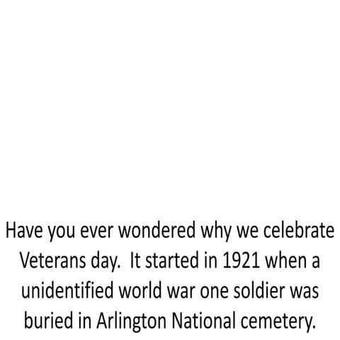 Veteran's day sentence corrections | PPT