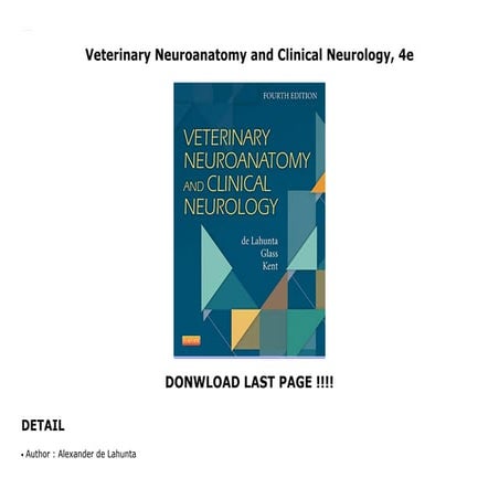 Veterinary Neuroanatomy and Clinical Neurology, 4e | PDF