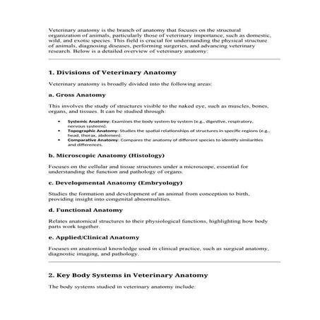 Veterinary anatomy is the branch of anatomy that f.docx