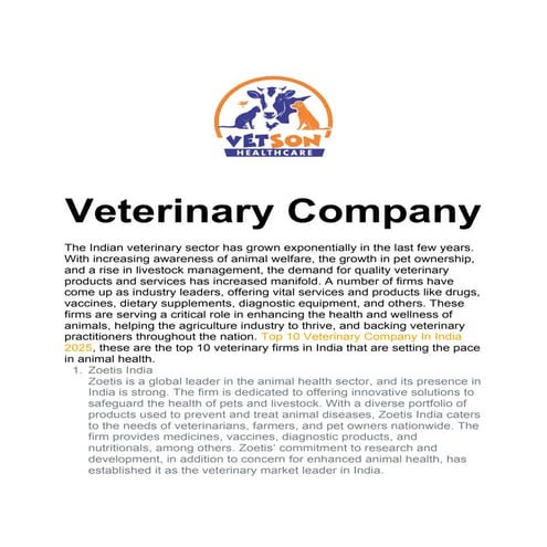 veterinary company. docx | DOCX