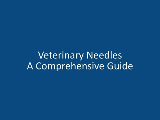 Types of Syringes and Needles | PPTX