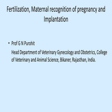Vet obst lecture 1 Pregnancy in domestic animals | PPTX