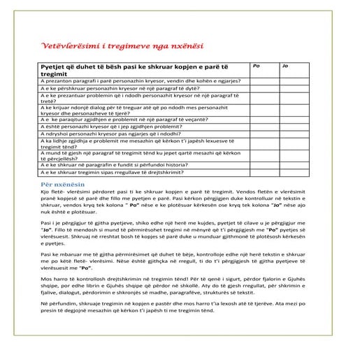 Vetëvlerësimi i tregimeve nga nxënësi | DOCX