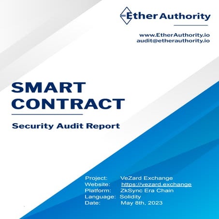 VeZard Exchange – Smart Contract Security Audit Report by ...