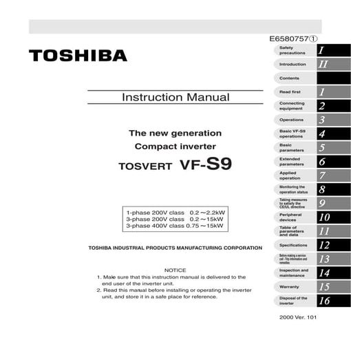 Vf s9 manual | PDF
