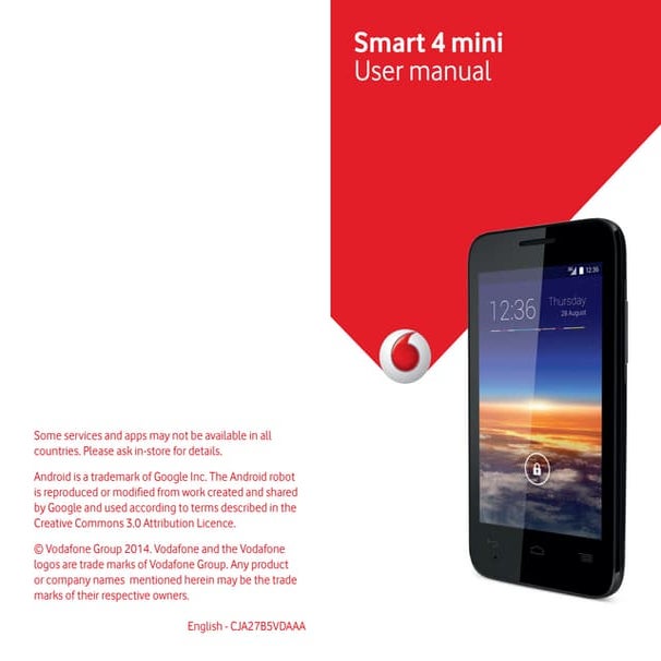 Vodafone Smart 4 mini Manual / User Guide | PDF