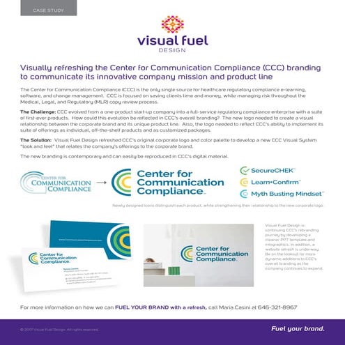 CCC and Visual Fuel Design win 2017 Communicator Award for new branding ...