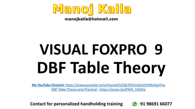 Vfp9 Dbf File Dbf File Limitation Field Limitation In Dbf File