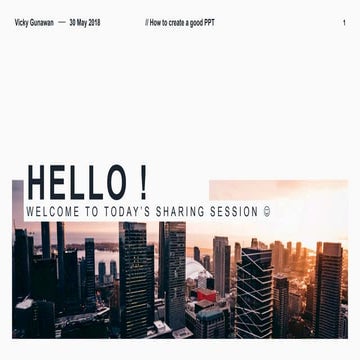 How to create a good PPT | PPT