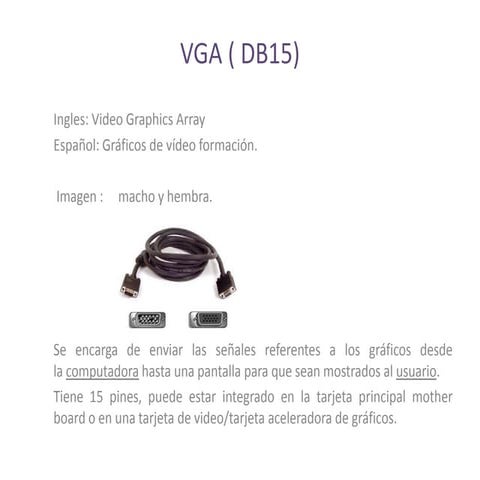 Vga ( db15) | PPTX