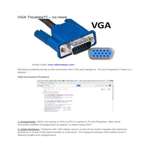 Vga troubles | PDF