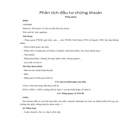 Vở ghi - Vở ghi môn phân tich và đầu tư chứng khoán.pdf