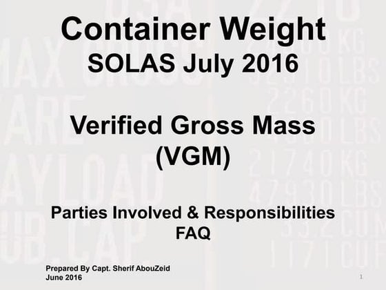 Solas VGM WANHAI sample | PDF