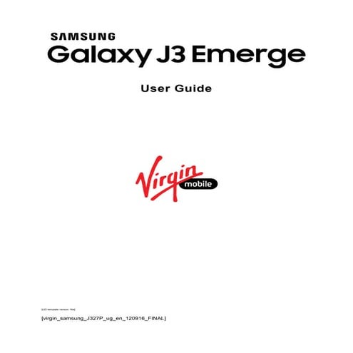 Samsung Galaxy J3 Emerge Manual / User Guide | PDF