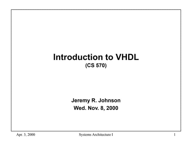 Vhdlppt Verilog Hardware Description Language Ppt 1387