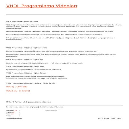 Vhdl videolari | PDF