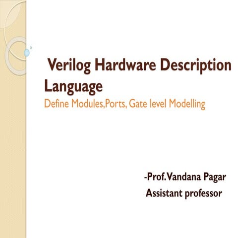 Vhdl Gate Level Modelling Ppt 