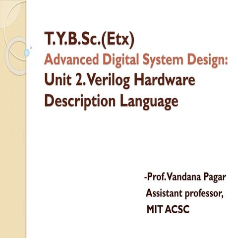 Vhdl Introduction Ppt