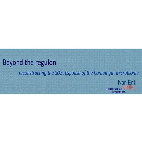 Ivan Erill: "Beyond the Regulon: reconstructing the SOS response of the ...