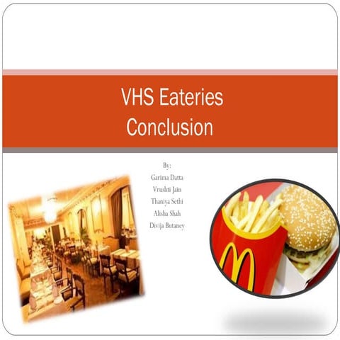 Vhs eateries | PPT