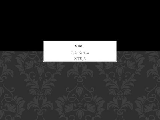 Cara sederhana menggunakan Vi File Editor | PPT