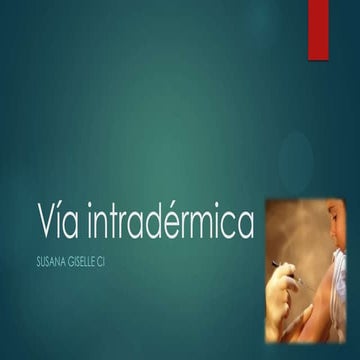 Via intradermica de administracion de farmacos | PPTX